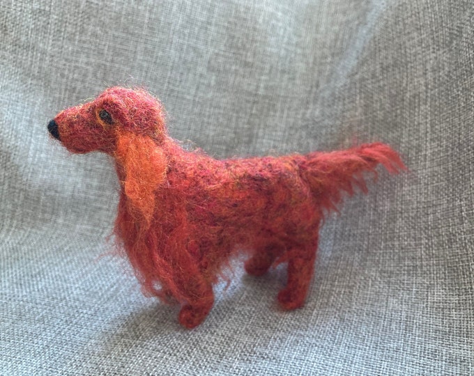 Irish Setter Felted Figurine, Dog Ornament - Etsy