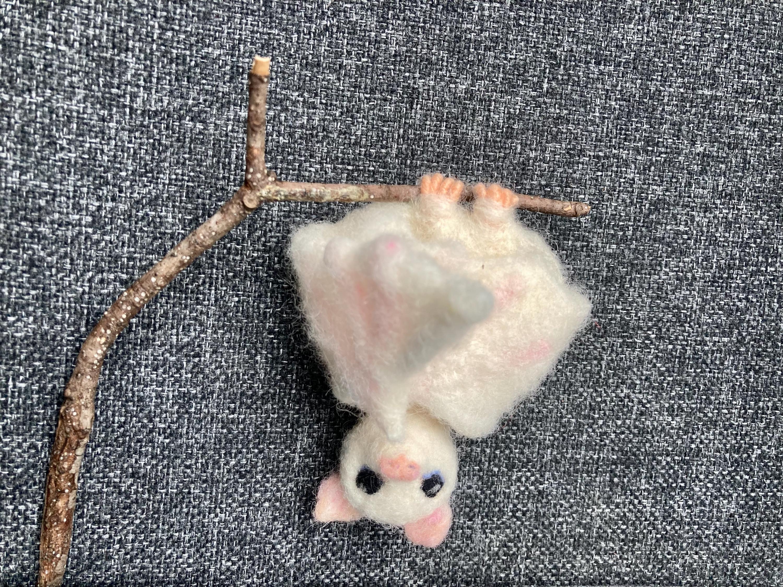 Felted Bat, Albino Bat, Whimsical Animal Creature - Etsy