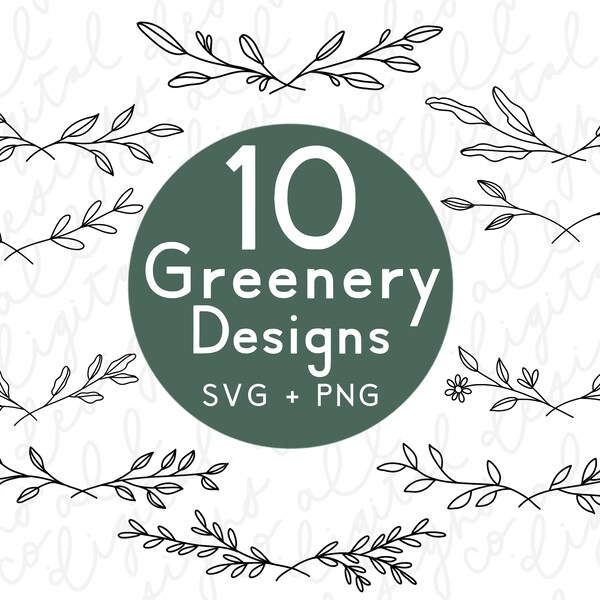 Greenery Silhouette - Etsy