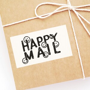 Happy Mail Bundle Thermal Sticker PNG, Thermal Printer Label, PNG ...