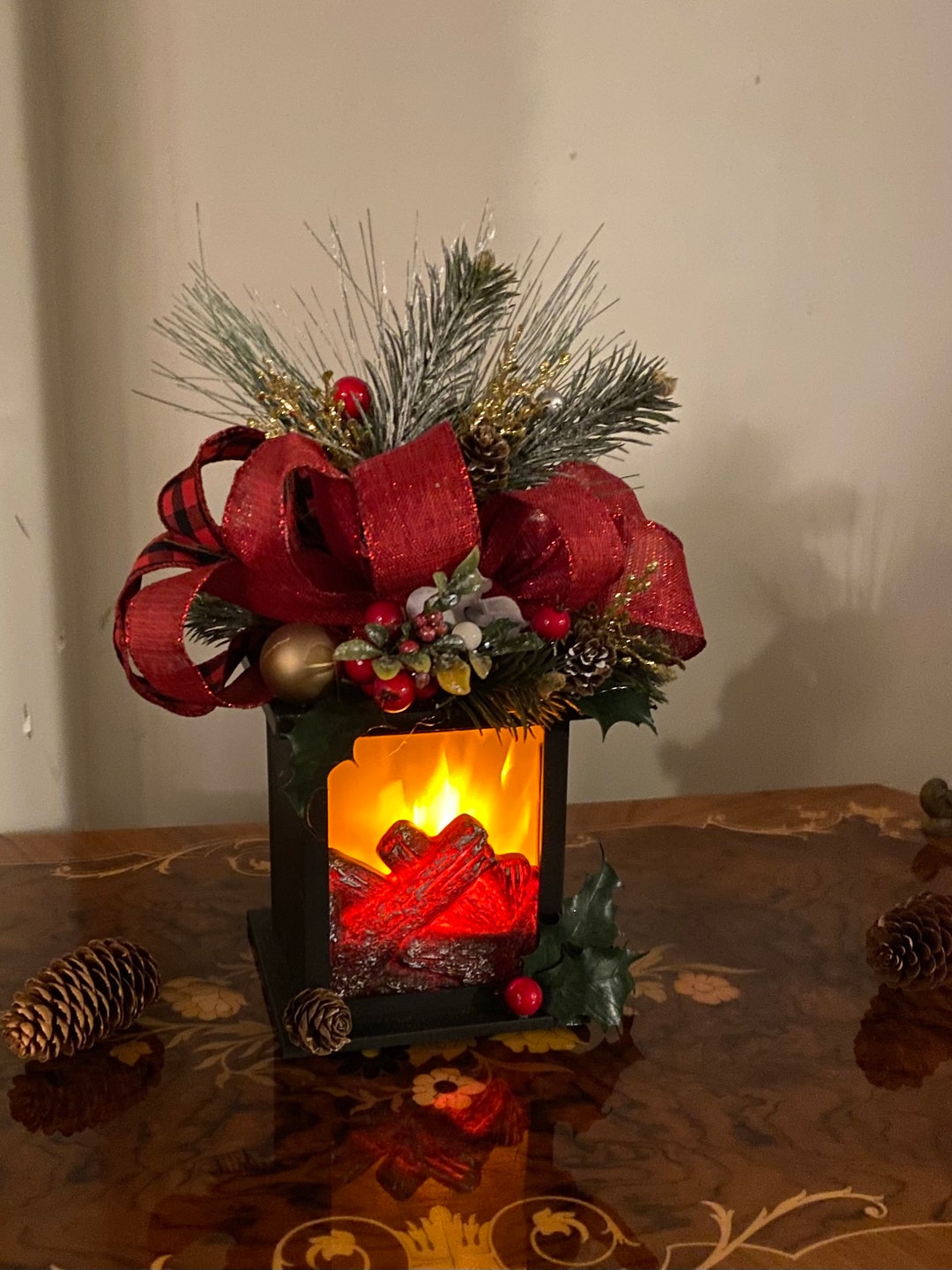 Christmas Lantern/ Holiday Lantern / Fireplace Lanterns/ - Etsy