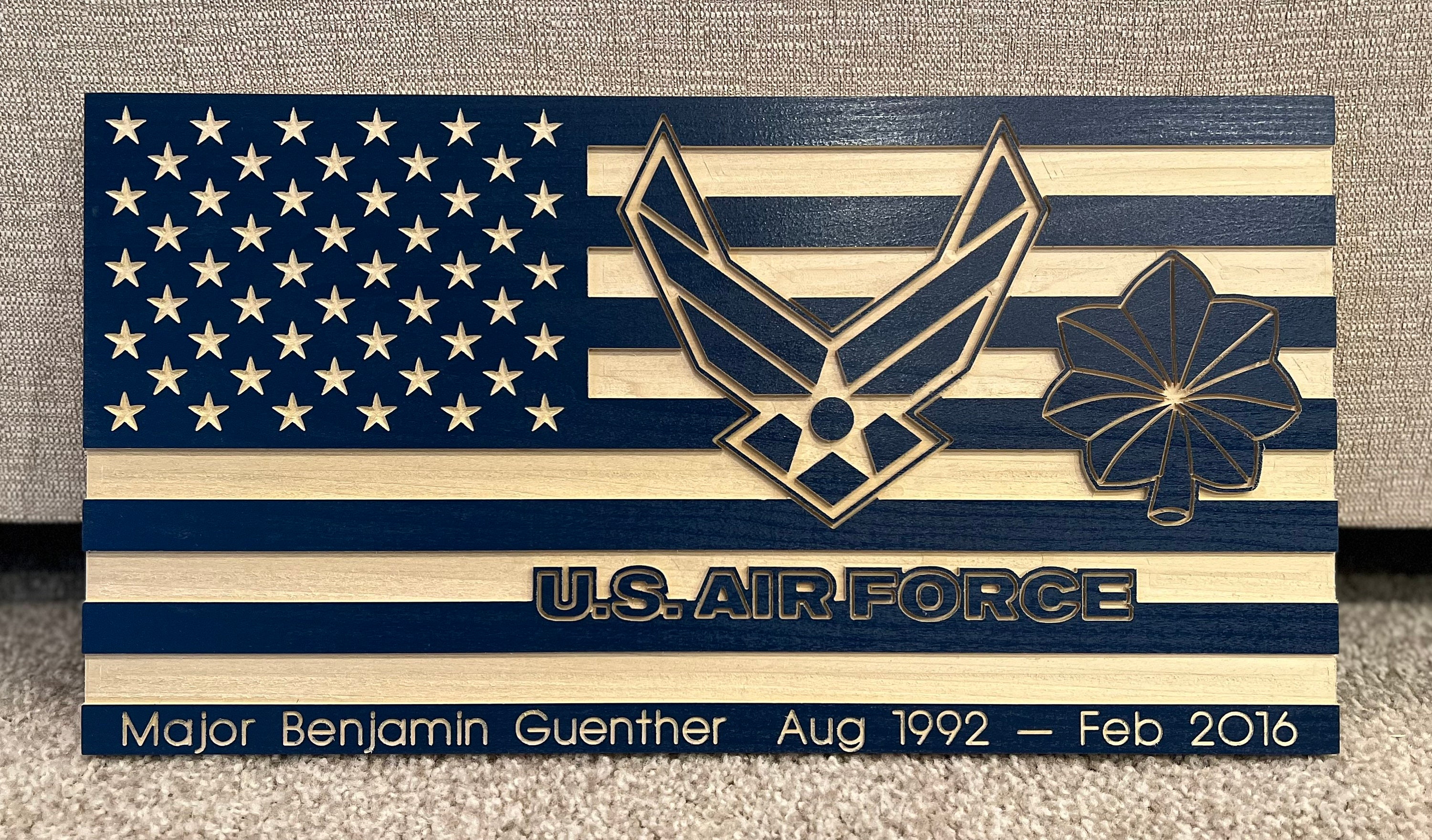 Personalized Flag With U.S. Air Force Logo and Rank - Etsy