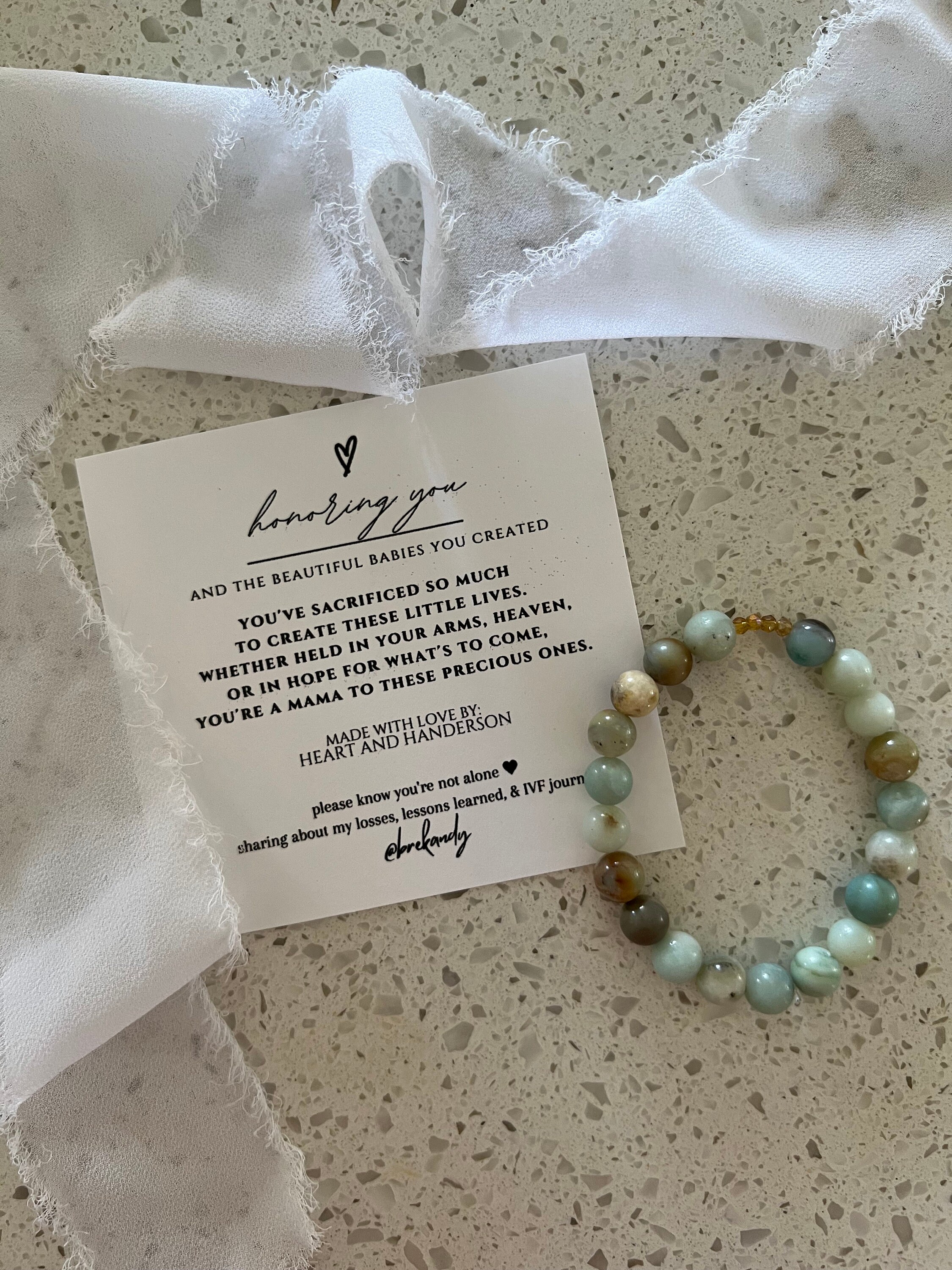 Custom IVF Embryo Baby Bracelets Gemstone Beads, IVF, Infertility, TTC ...