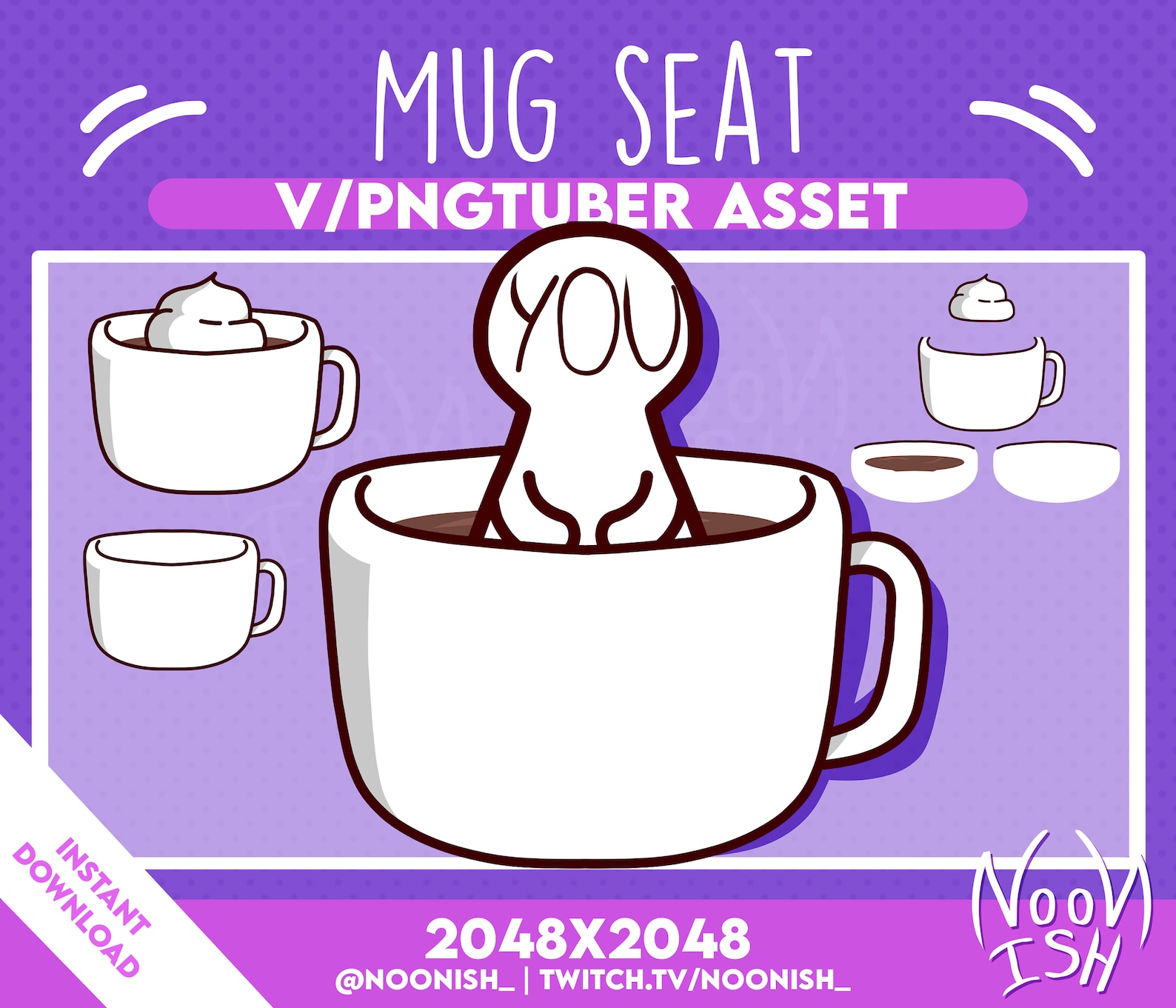 Vtuber PNG Tuber Asset MUG | Veadotube | Discord | Twitch Channel ...