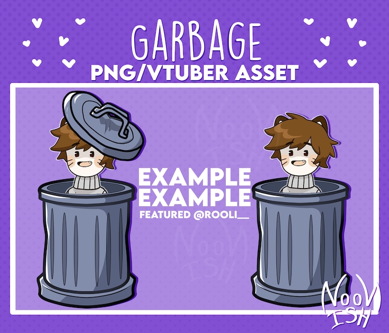 Vtuber PNG Tuber Asset GARBAGE BIN | Veadotube | Discord | Twitch ...