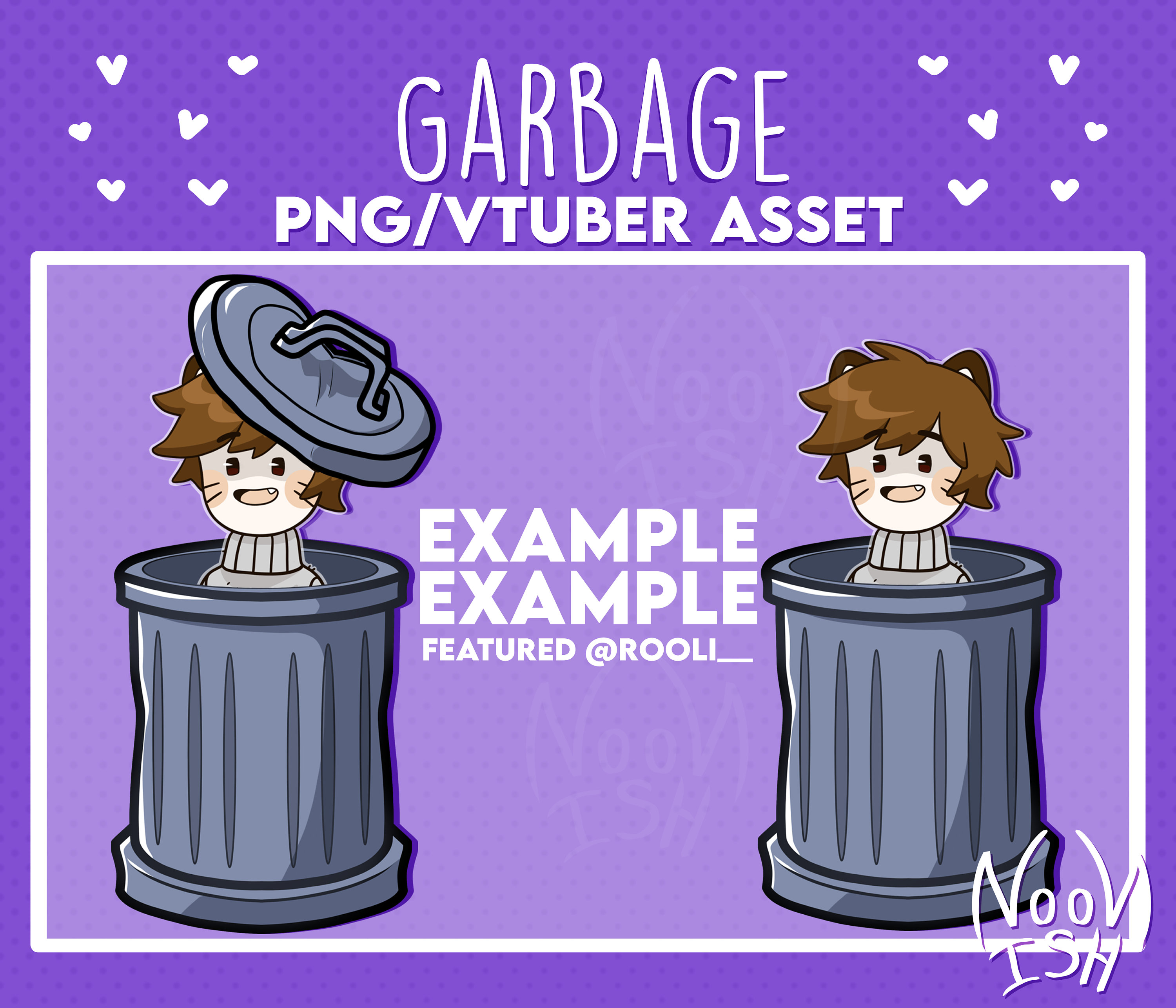 Vtuber PNG Tuber Asset GARBAGE BIN | Veadotube | Discord | Twitch ...