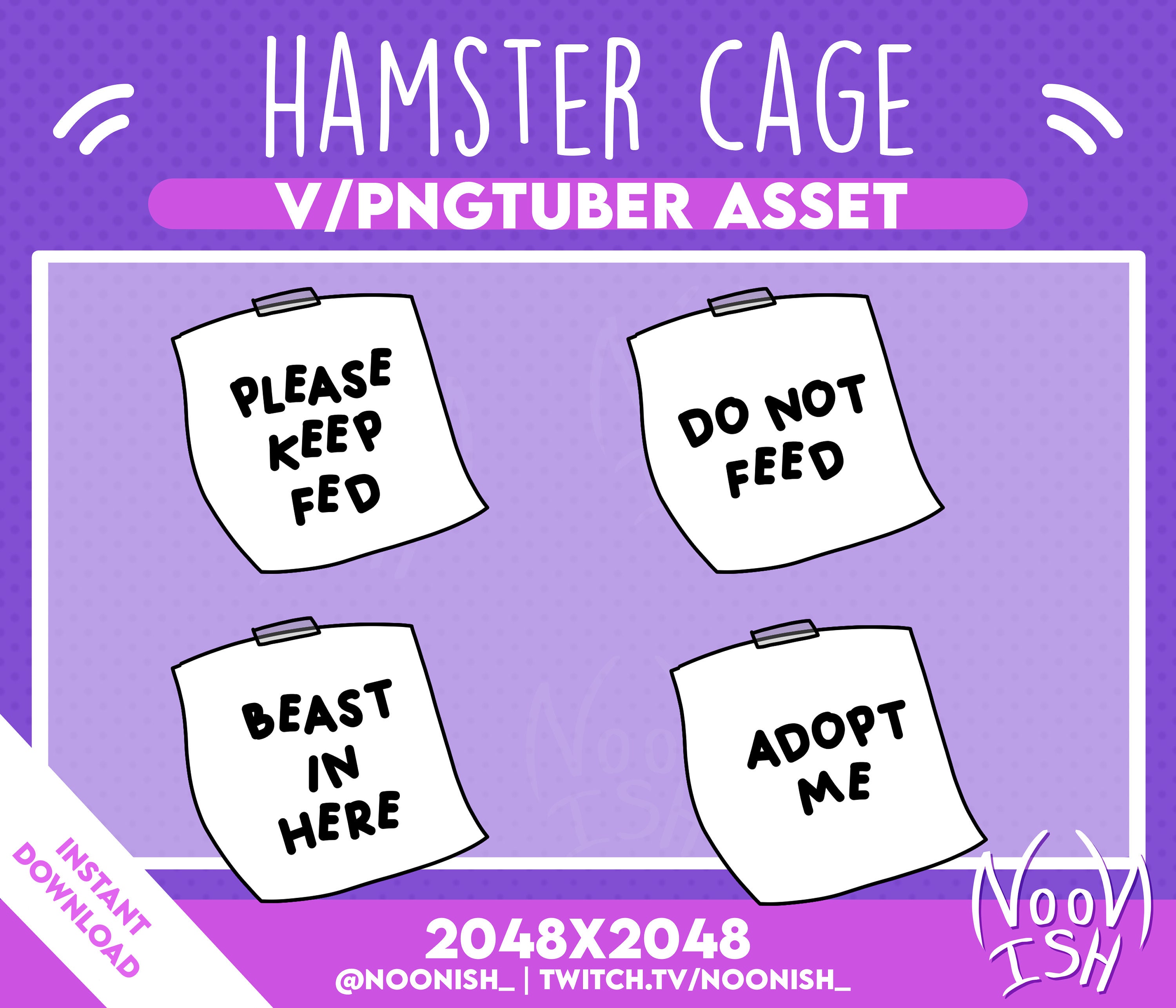 Vtuber / Pngtuber HAMSTER CAGE Funny Stream Overlay/assets - Etsy Australia
