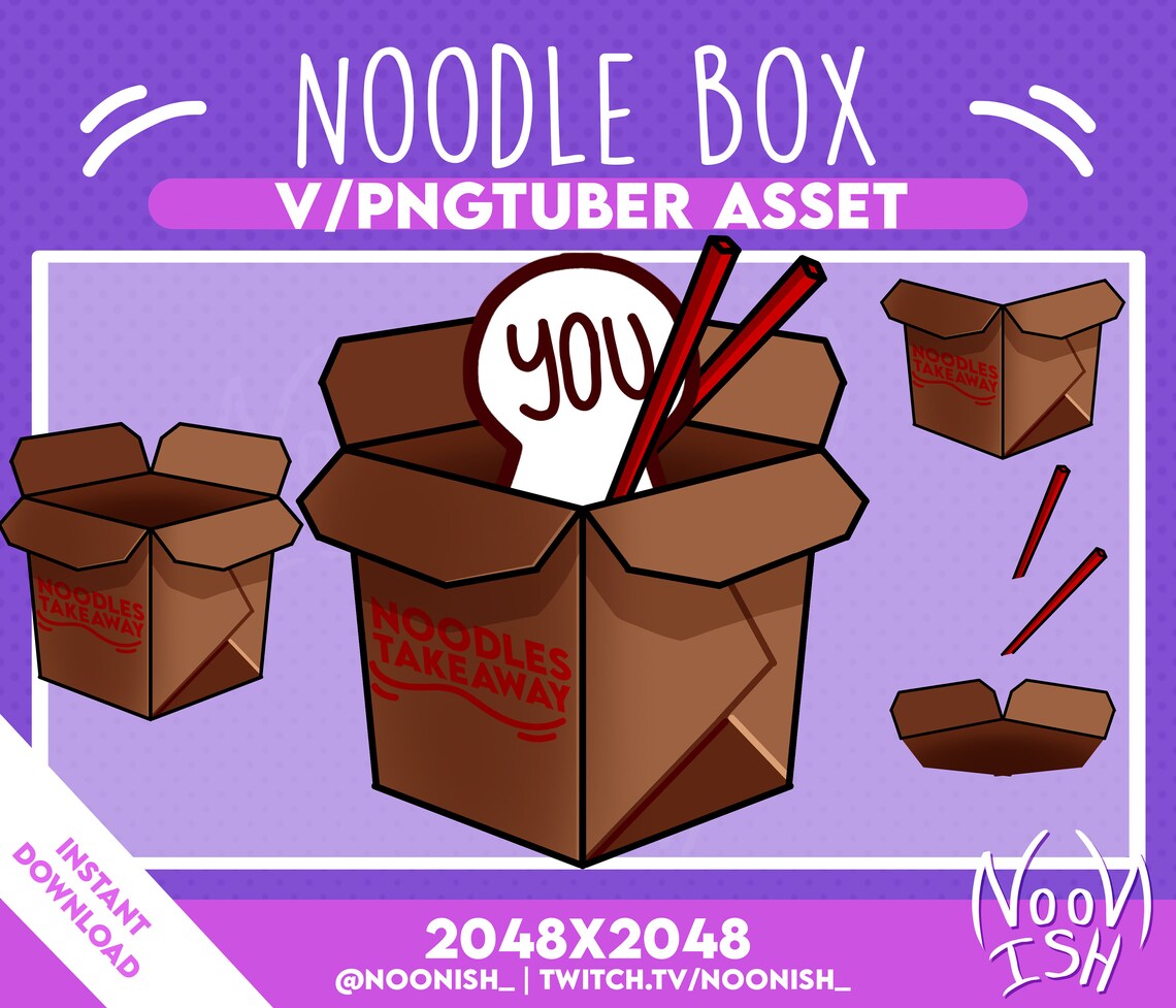 Vtuber PNG Tuber Asset NOODLE BOX Veadotube Discord Twitch Channel ...