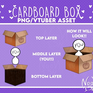 Vtuber PNG Tuber Asset CARDBOARD BOX - Multiple Variations | Veadotube ...