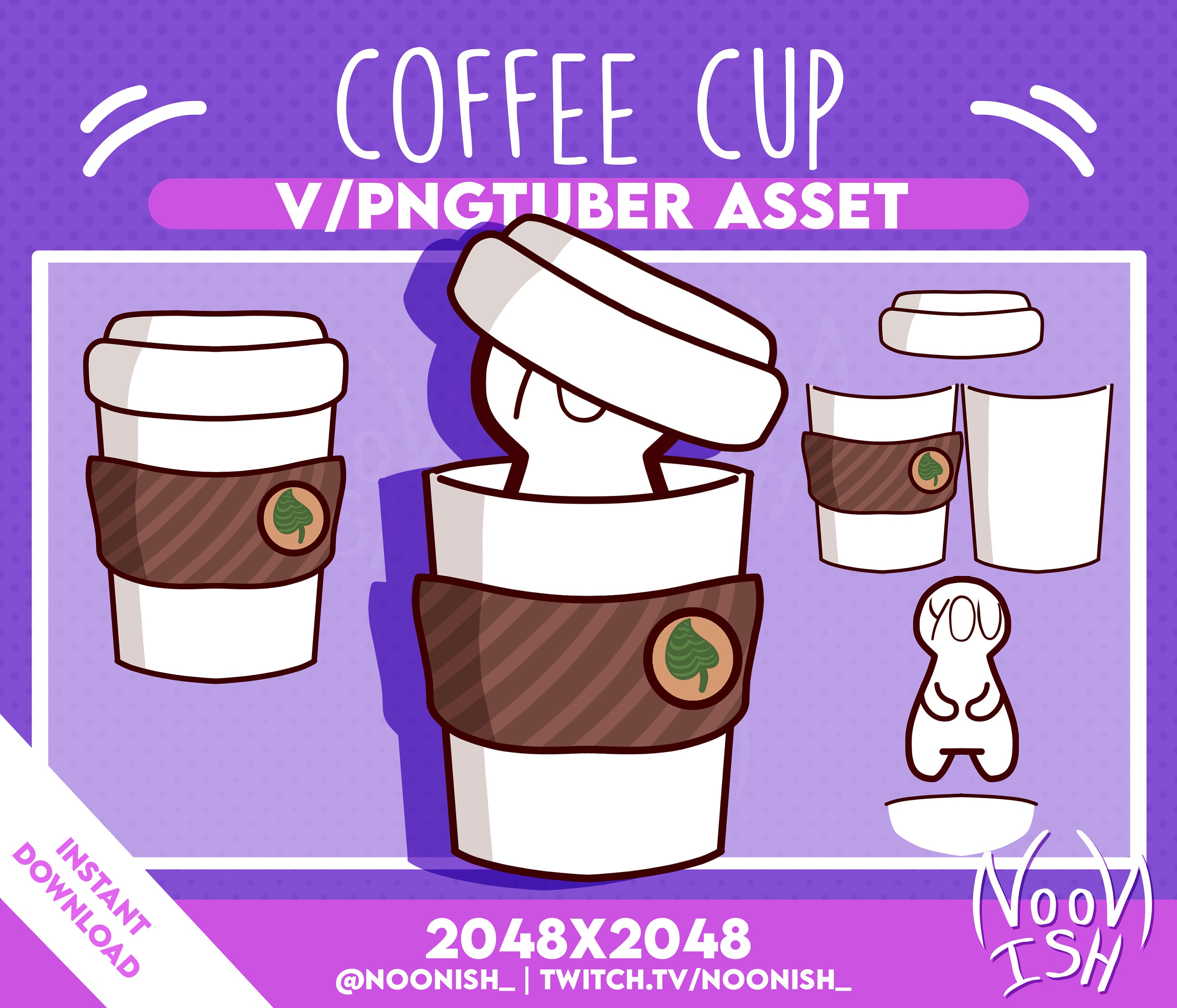 Vtuber PNG Tuber Asset COFFEE CUP | Veadotube | Discord | Twitch ...