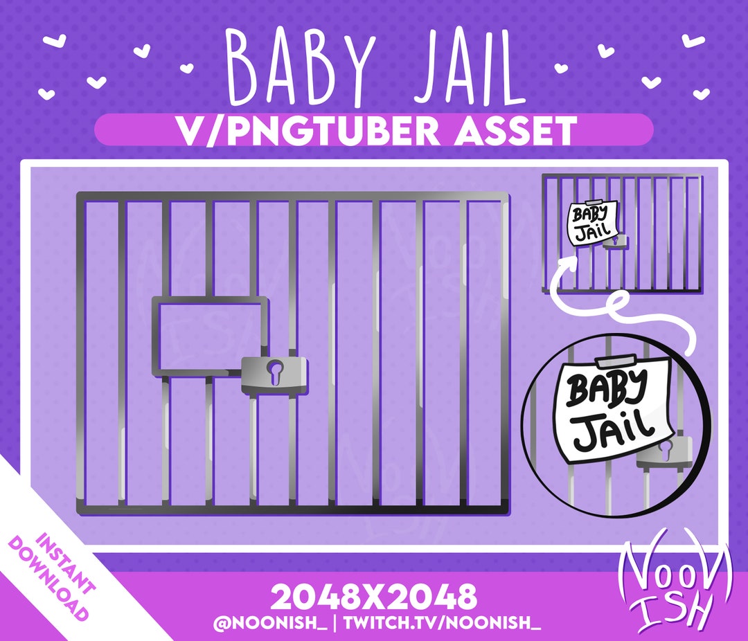 Vtuber / Pngtuber BABY JAIL | Funny Stream Overlay/assets | Veadotube ...
