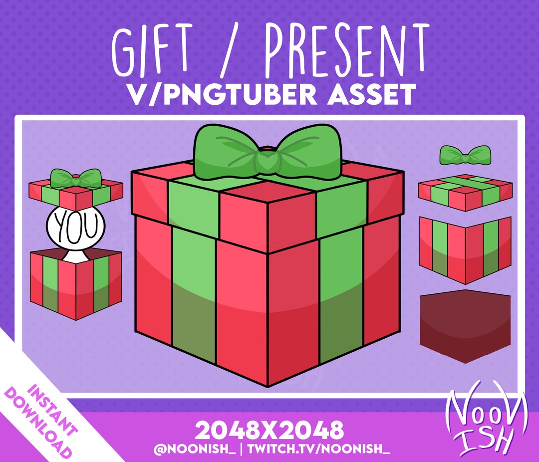 Vtuber Png Tuber Asset GIFT/PRESENT BOX | Veadotube | Discord | Twitch ...