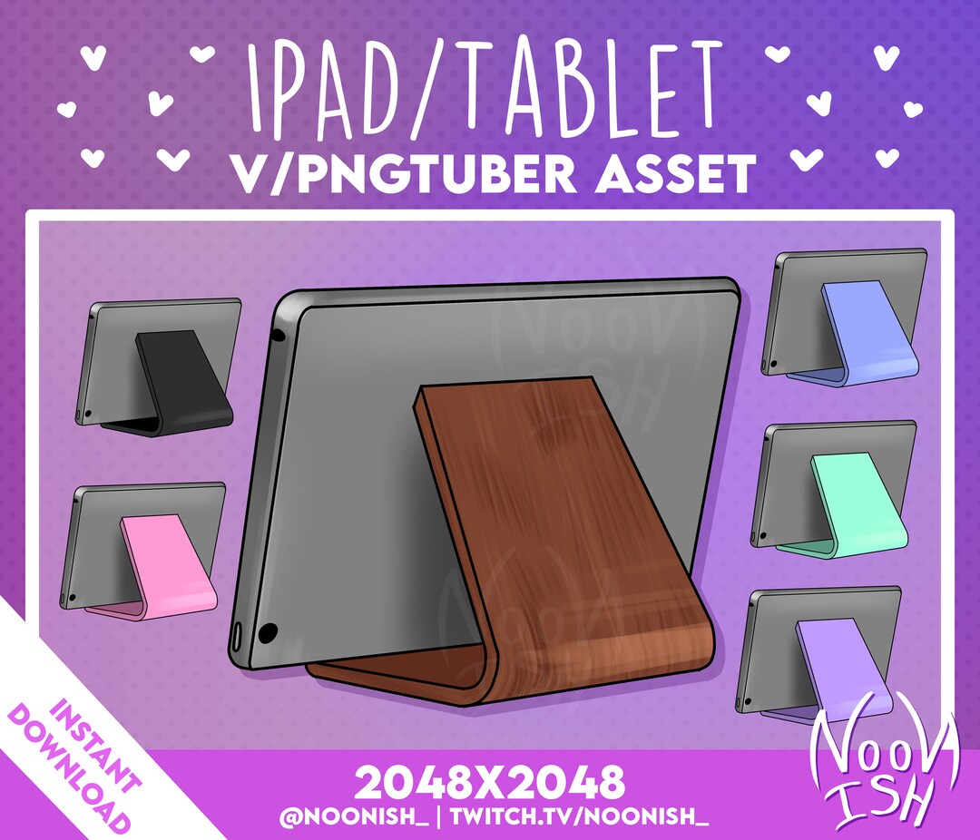 Vtuber PNG Tuber Asset iPad TABLET With Stand Drawing Tablet - (6 ...