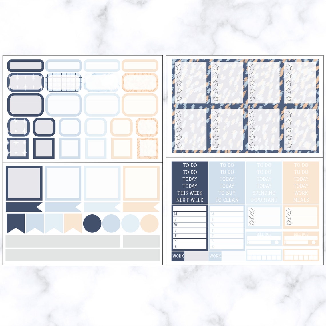 Printable Weekly Sticker Kit Printable Planner Sticker Kit Digital ...