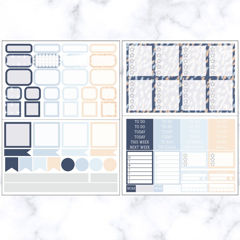 Printable Weekly Sticker Kit Printable Planner Sticker Kit Digital ...