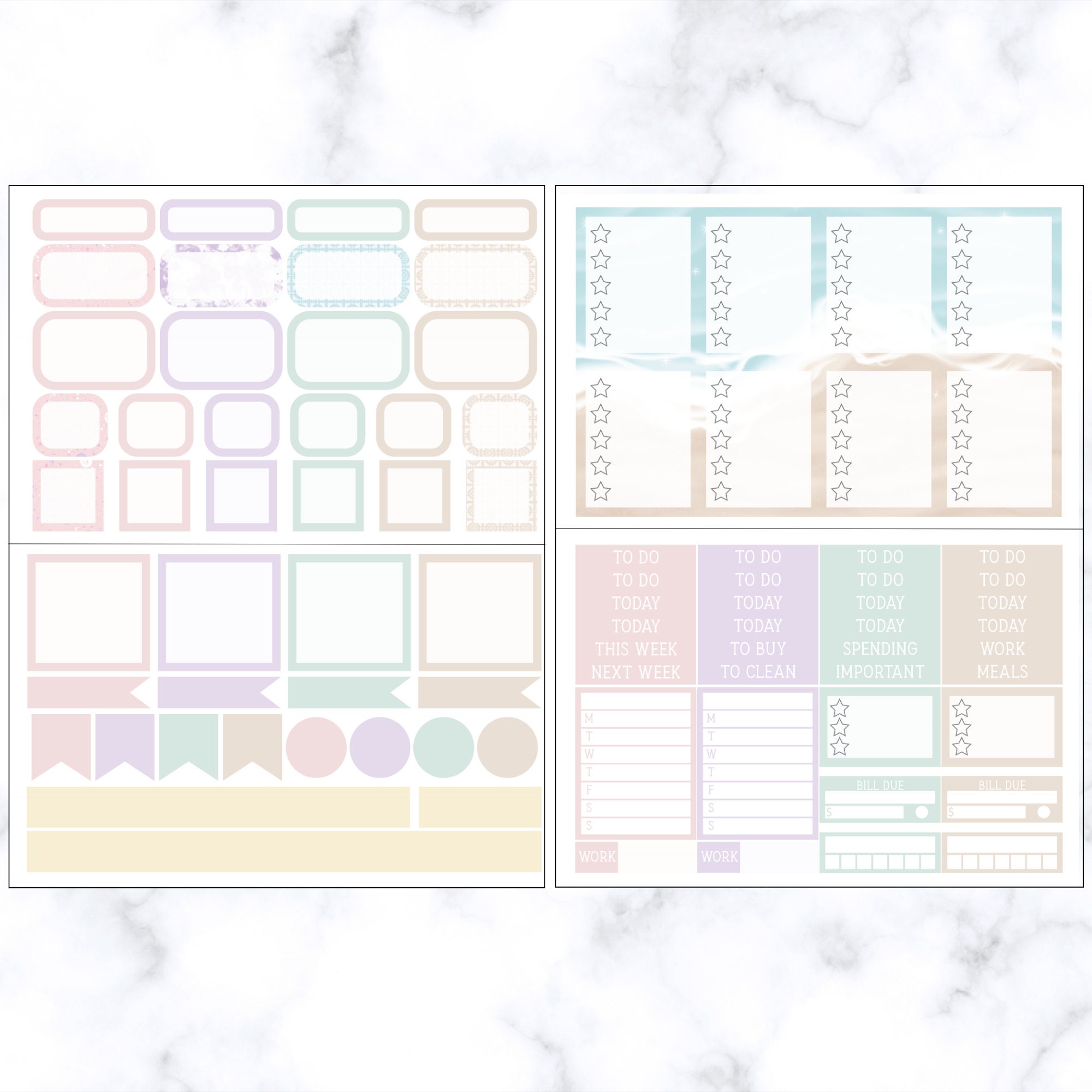 Printable Weekly Sticker Kit Printable Planner Sticker Kit Digital ...