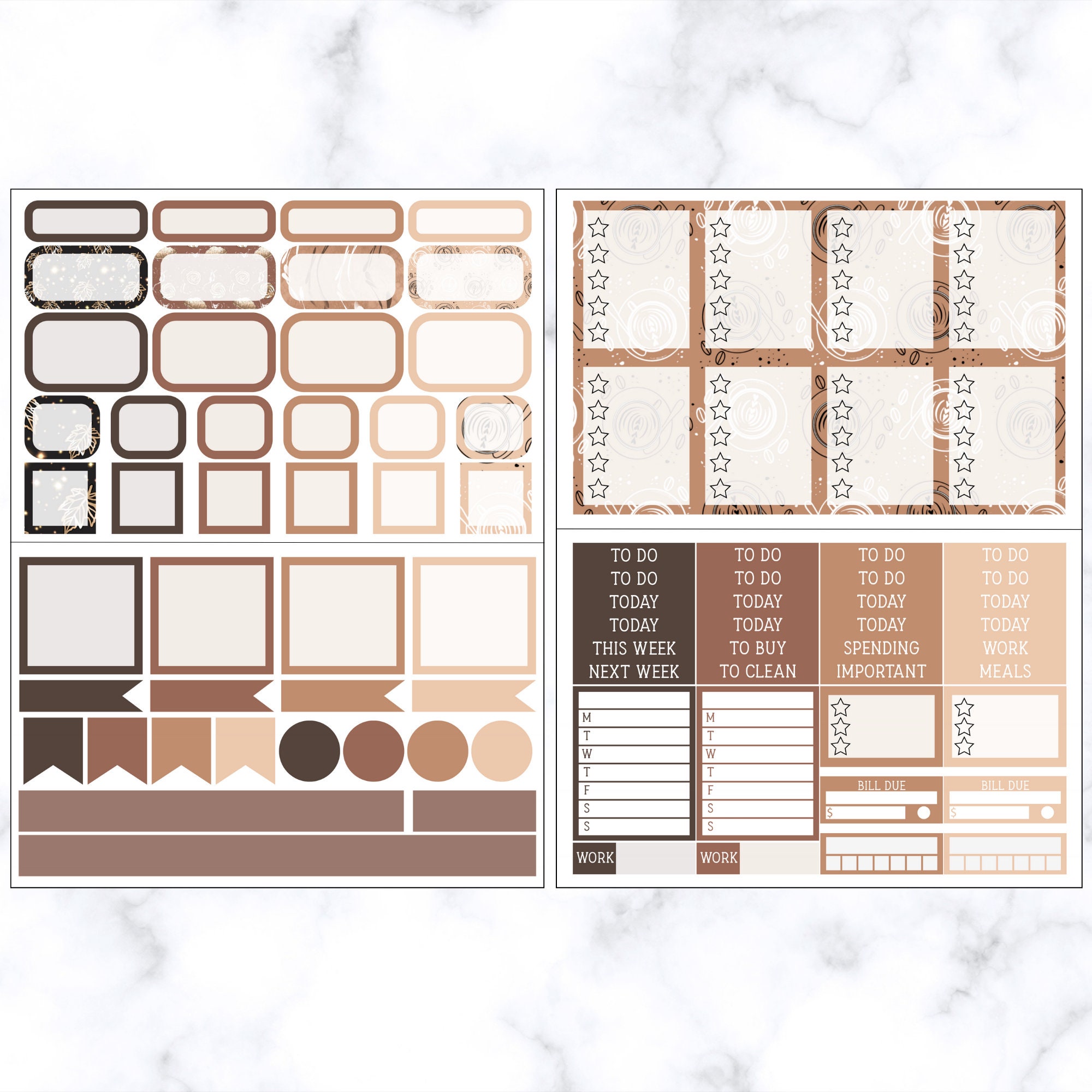 Printable Weekly Sticker Kit Printable Planner Sticker Kit Digital ...