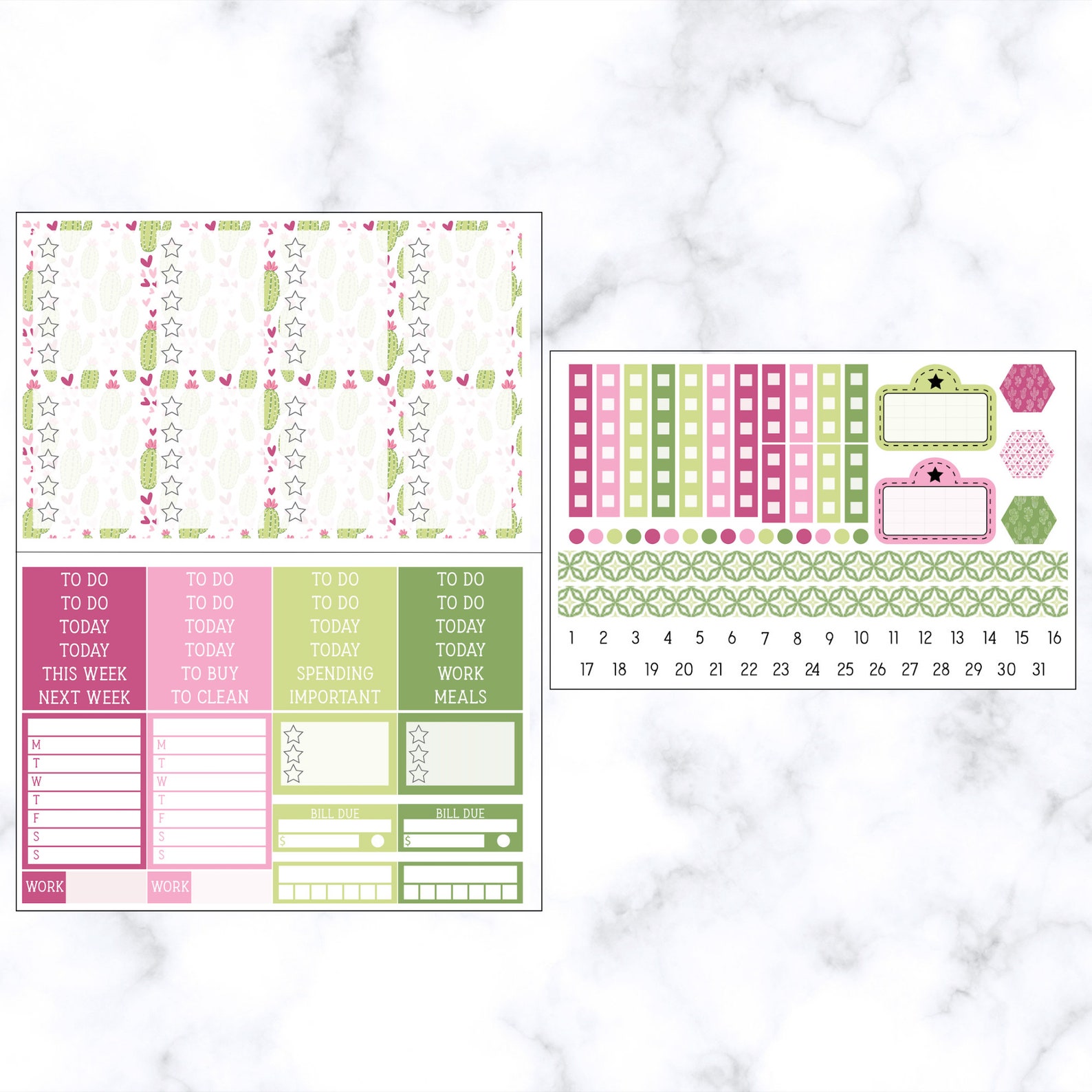 Printable Weekly Sticker Kit | Printable Planner Sticker Kit | Digital ...