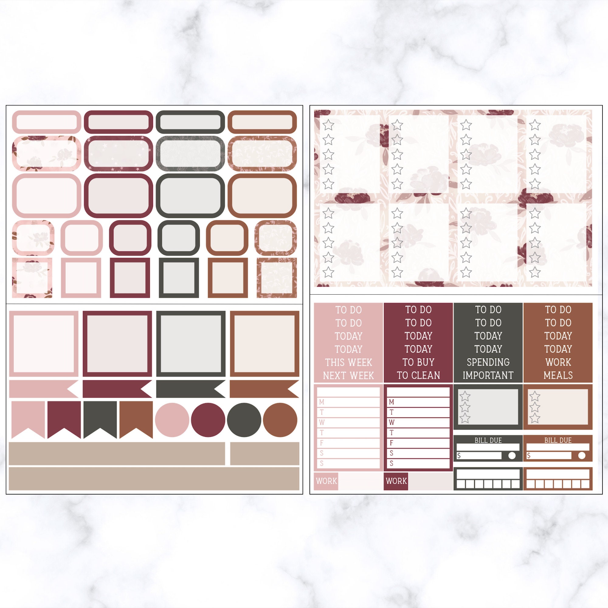 Printable Weekly Sticker Kit | Printable Planner Sticker Kit | Digital ...