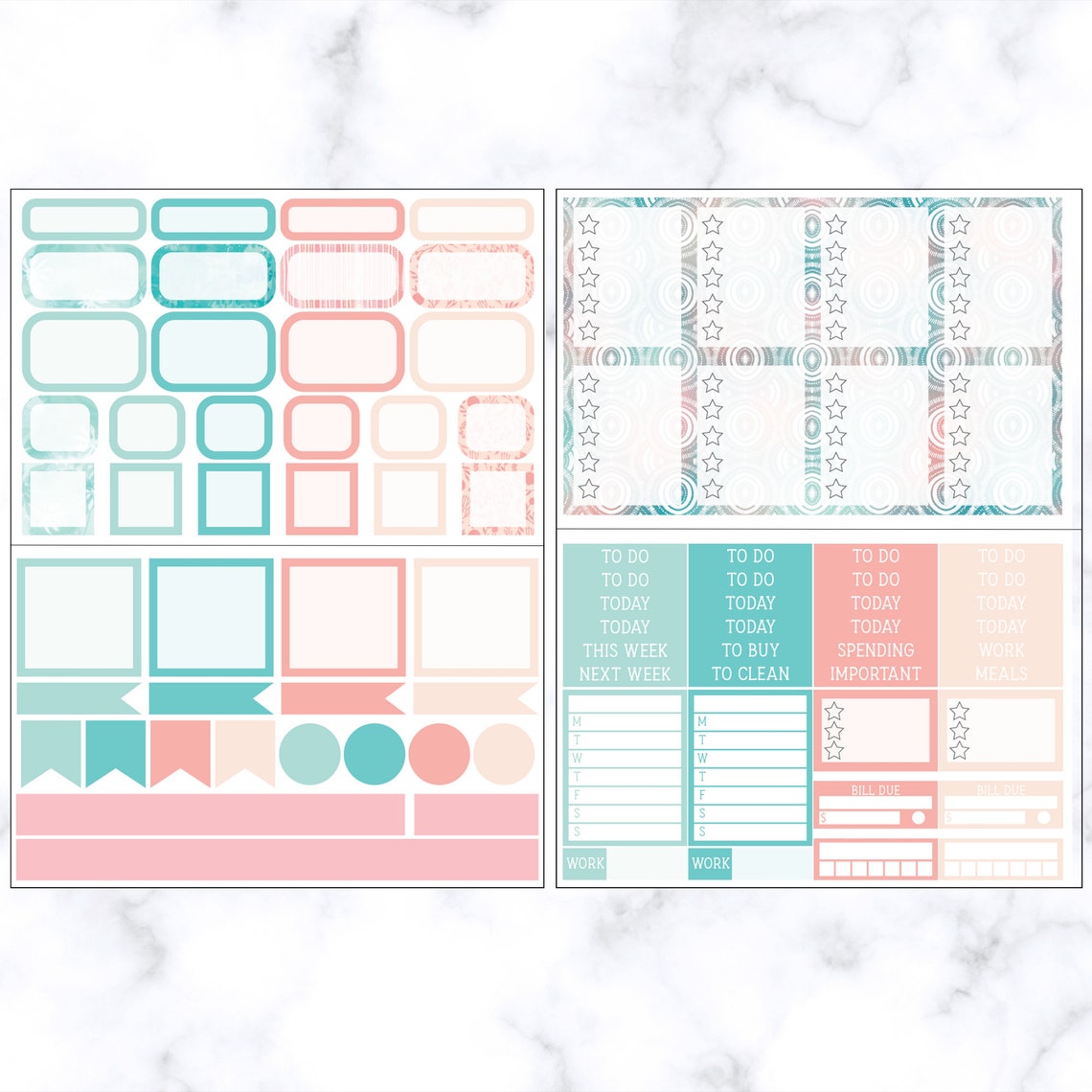 Printable Weekly Sticker Kit Printable Planner Sticker Kit Digital ...