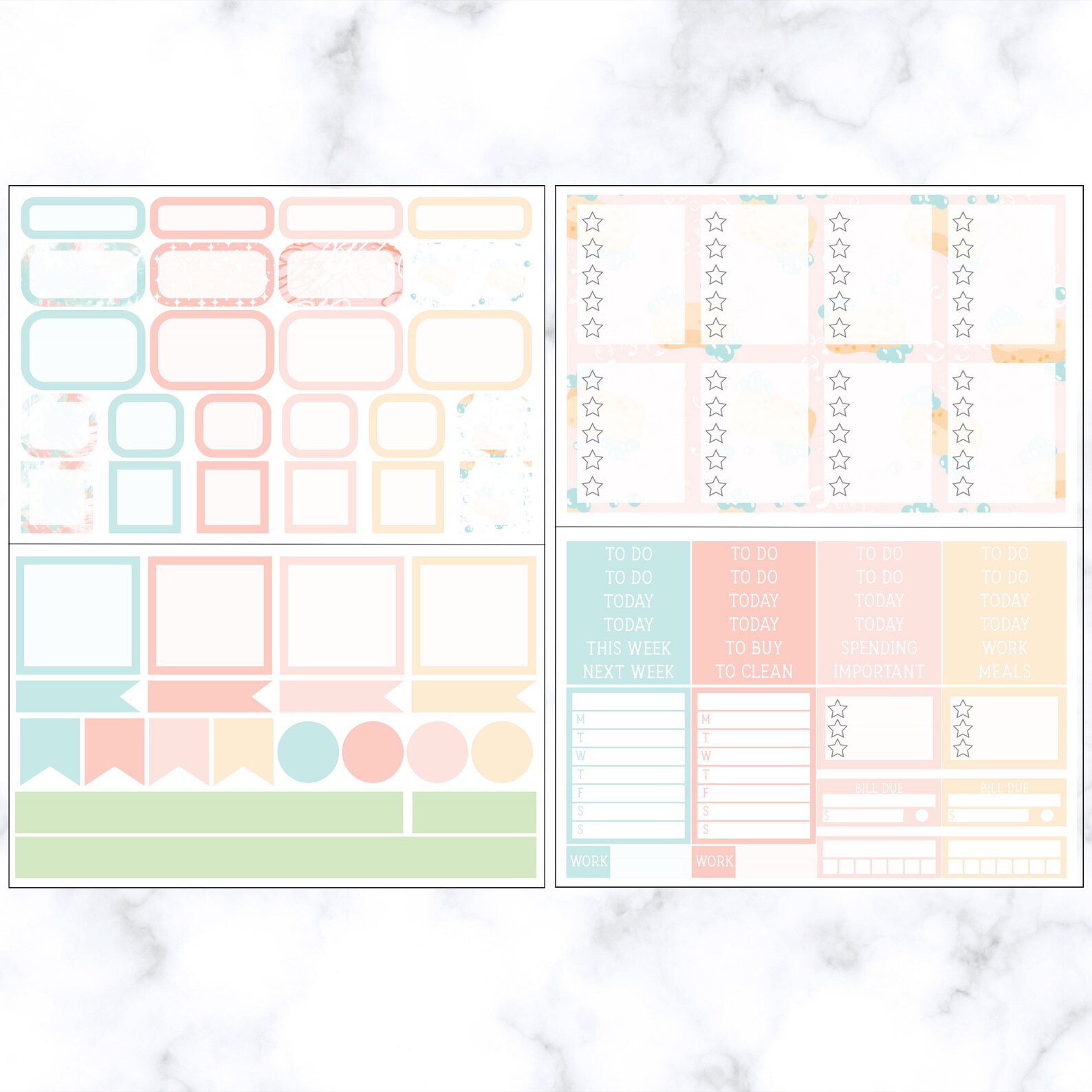 Printable Weekly Sticker Kit | Printable Planner Sticker Kit | Digital ...
