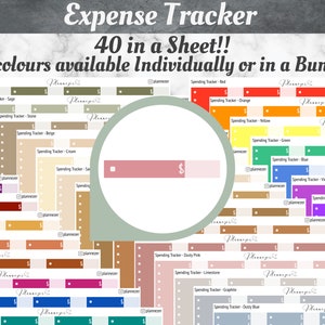 Expense Tracker Spending Label Spending Tracker Budget Stickers Monthly ...