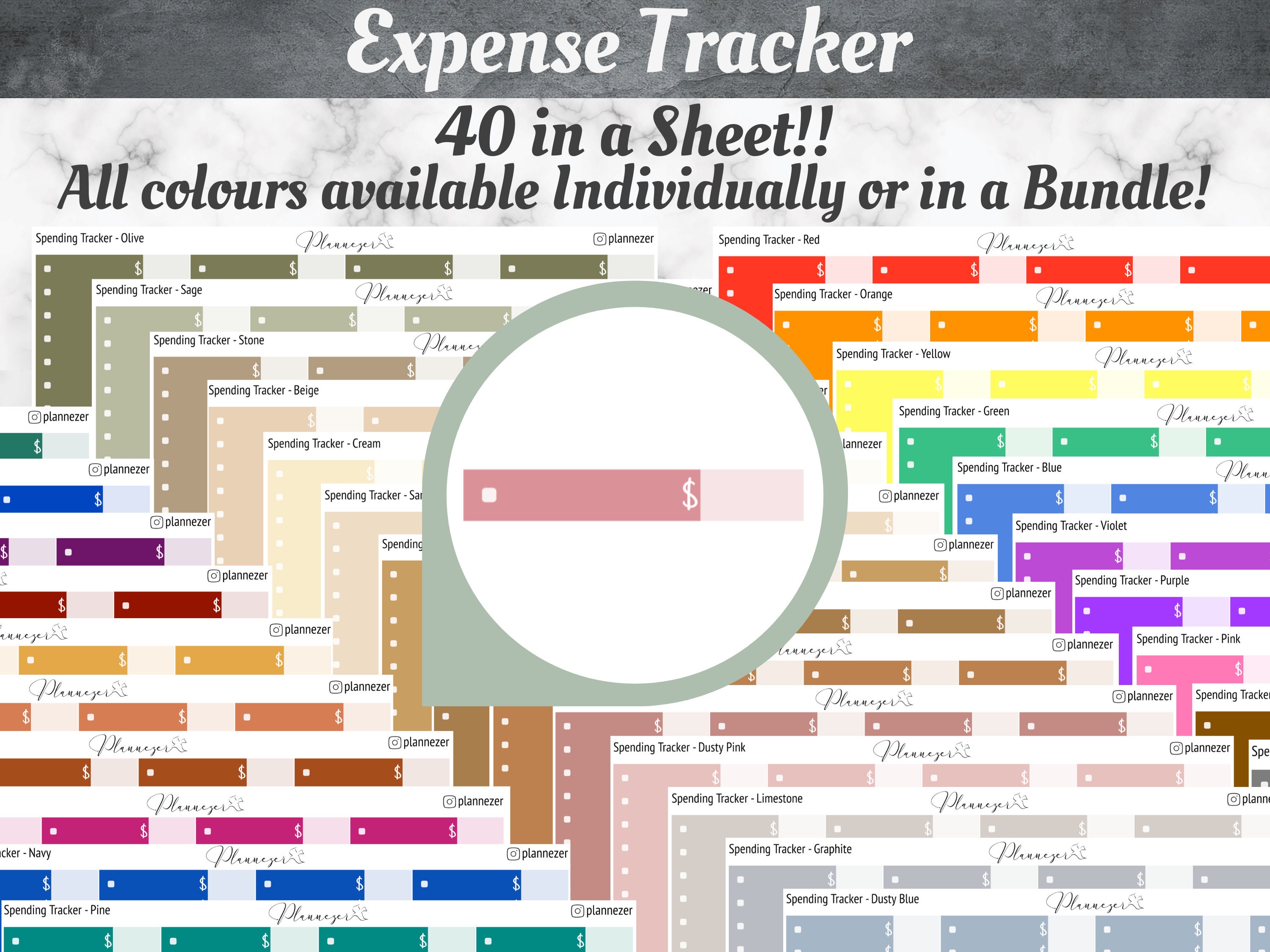 Expense Tracker Spending Label Spending Tracker Budget Stickers Monthly ...