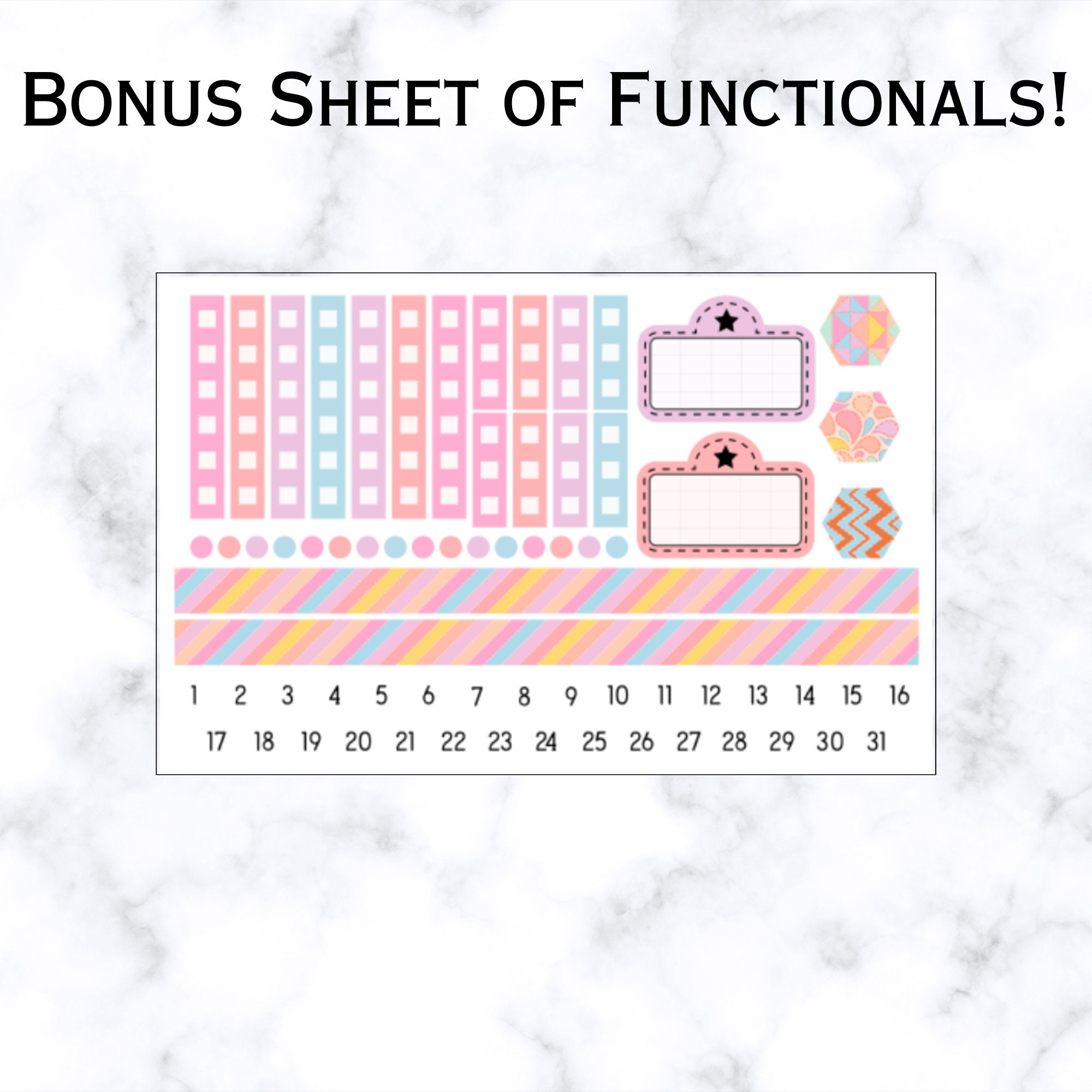 Printable Weekly Sticker Kit Printable Planner Sticker Kit Digital ...