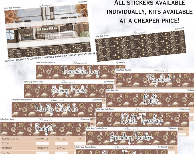 Monthly Budget Planner Stickers / Budget Tracker Note Page Stickers for ...