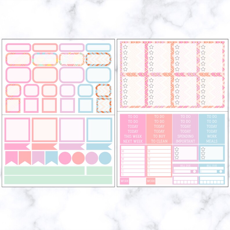 Printable Weekly Sticker Kit Printable Planner Sticker Kit Digital ...