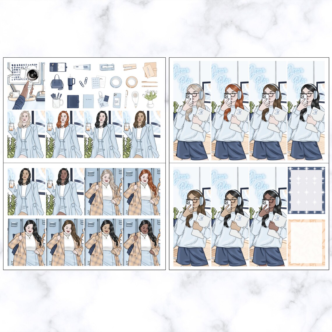 Printable Weekly Sticker Kit Printable Planner Sticker Kit Digital ...
