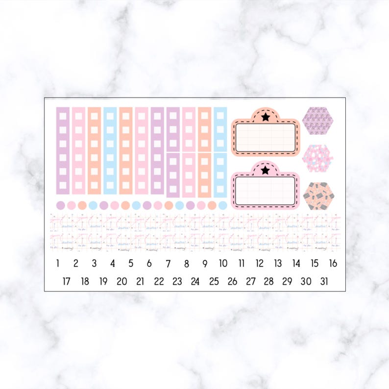 Printable Weekly Sticker Kit | Printable Planner Sticker Kit | Digital ...