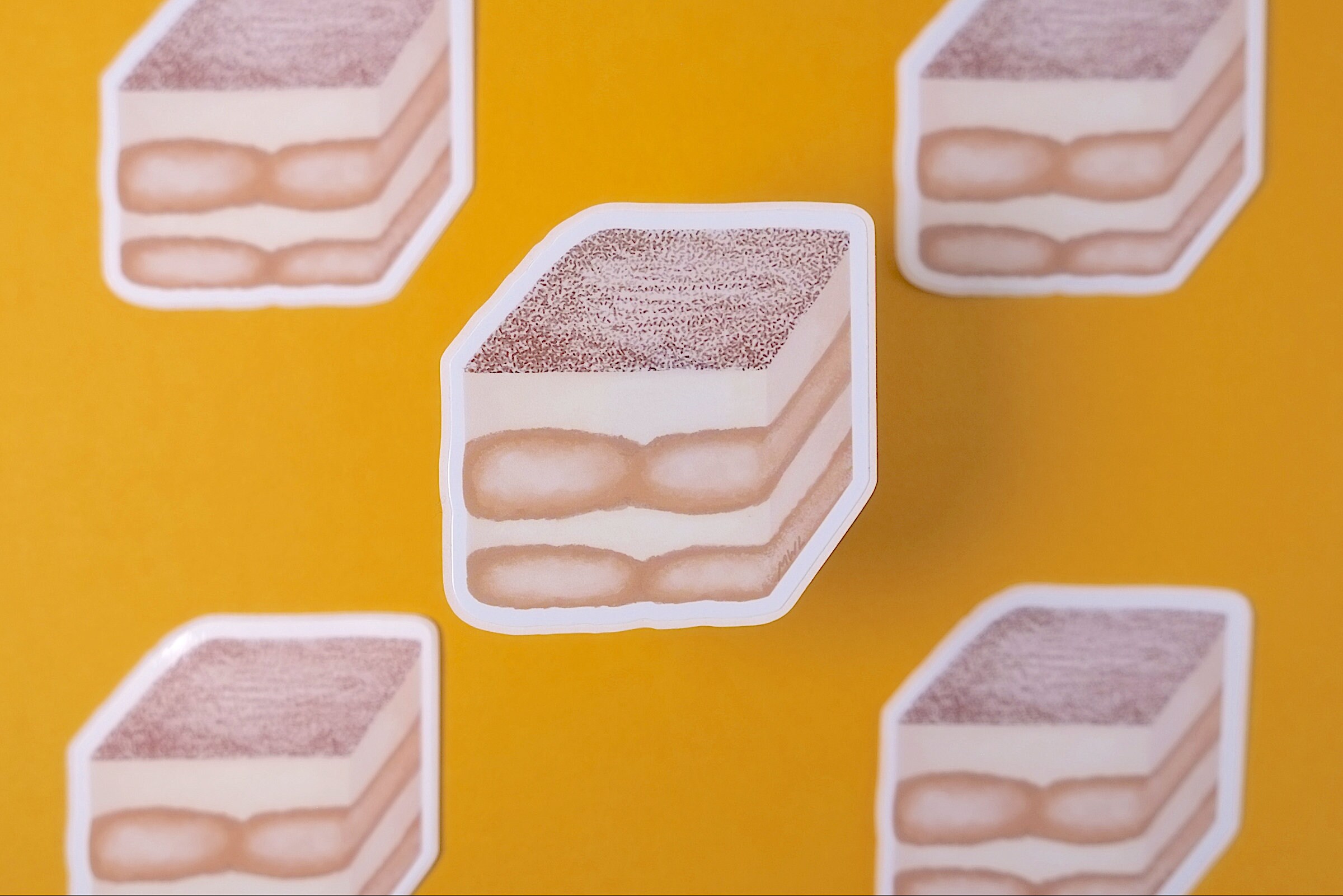 Tiramisu Cake Sticker | Decal for Laptop, Water Bottle, Phone - Etsy