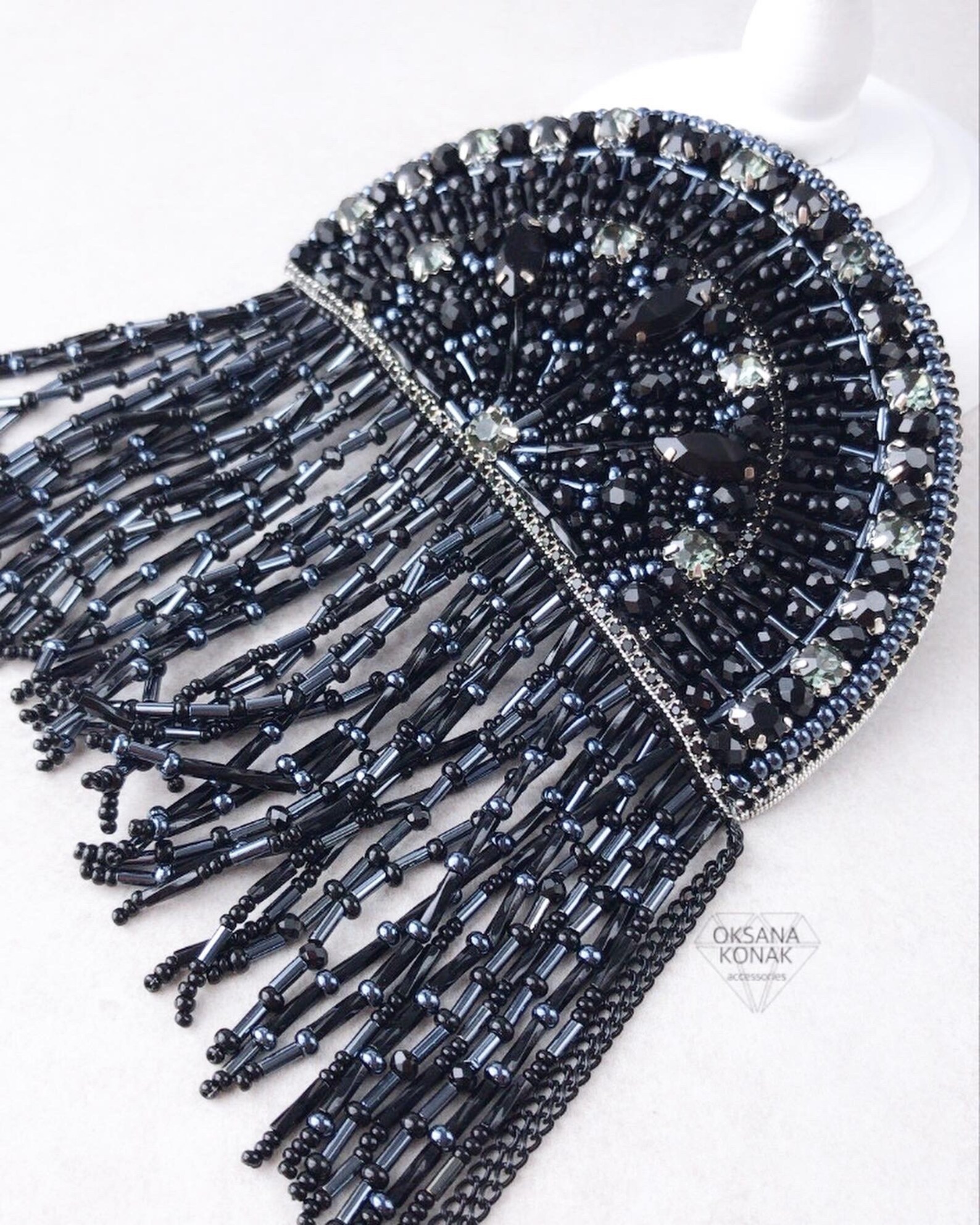 Exclusive Handmade Epaulettes, Black Epaulet Order. Embroidered Beaded ...
