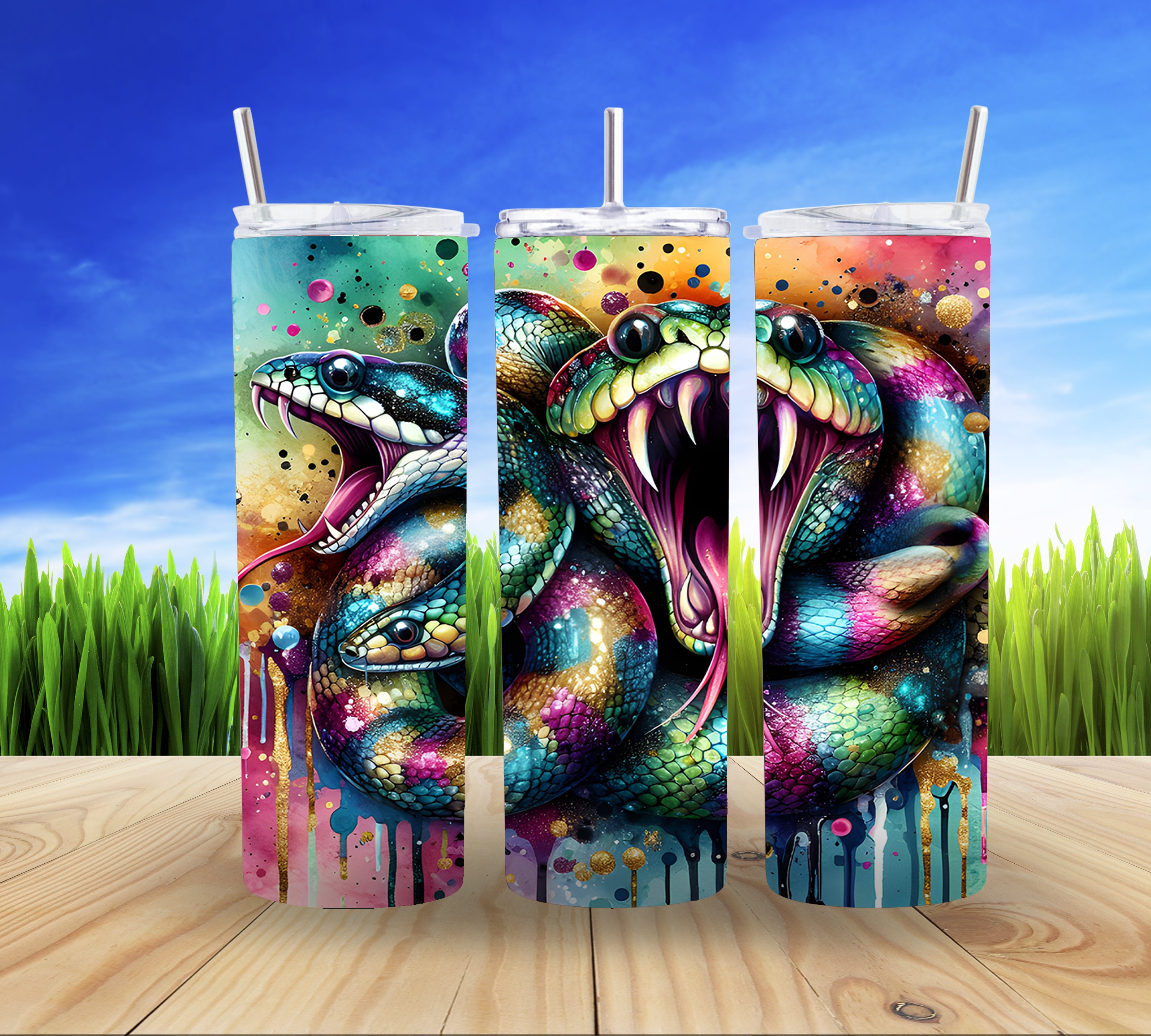 Snakes!!! Tumbler Wrap for Sublimation 20OZ Skinny Straight Tumbler - Etsy