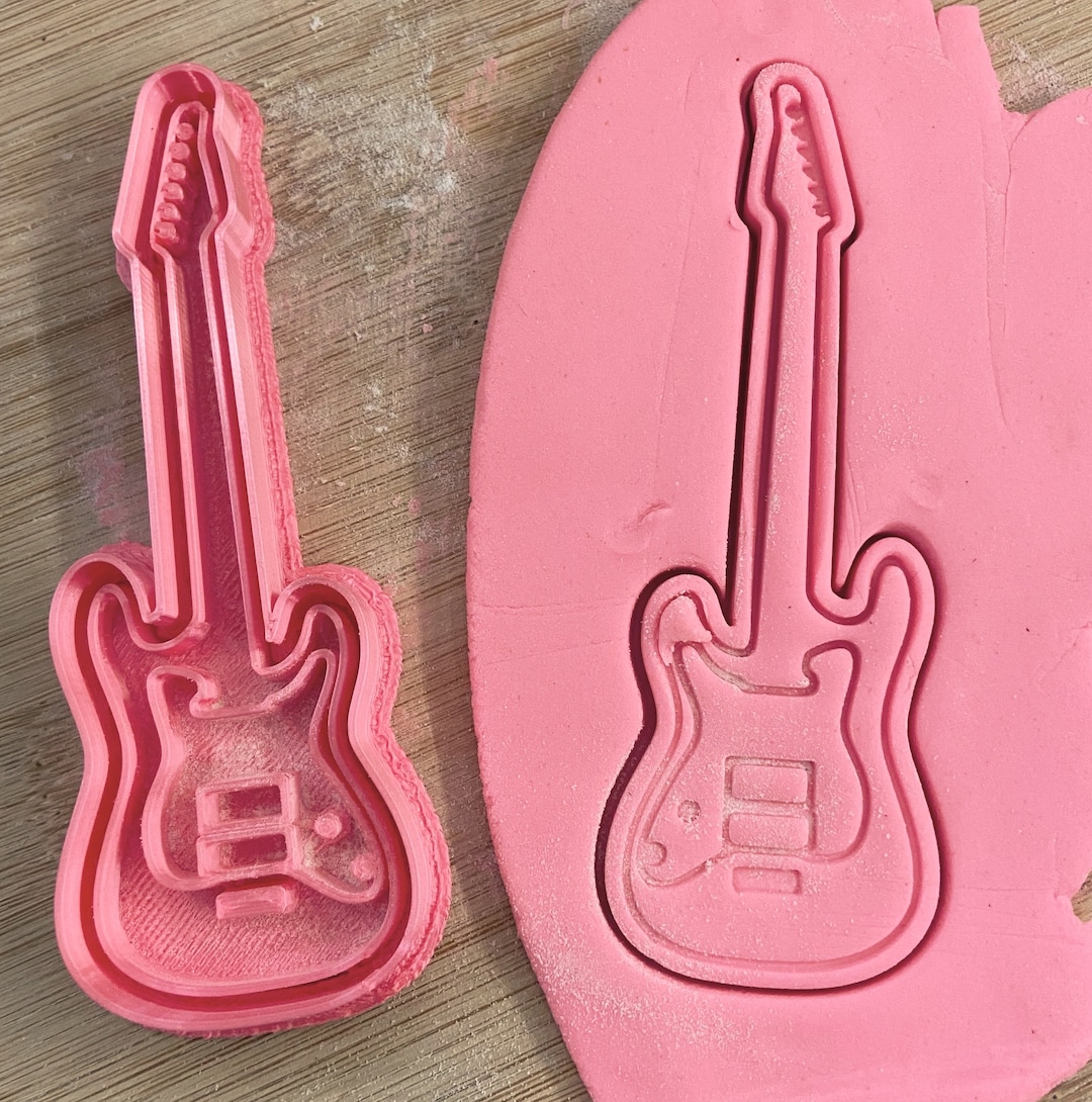 Guitar Cookie Cutters, 3D Printed, Fondant, Music Lovers, Stocking ...