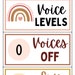 Boho Back to School Voice Levels Sign Decor - Etsy