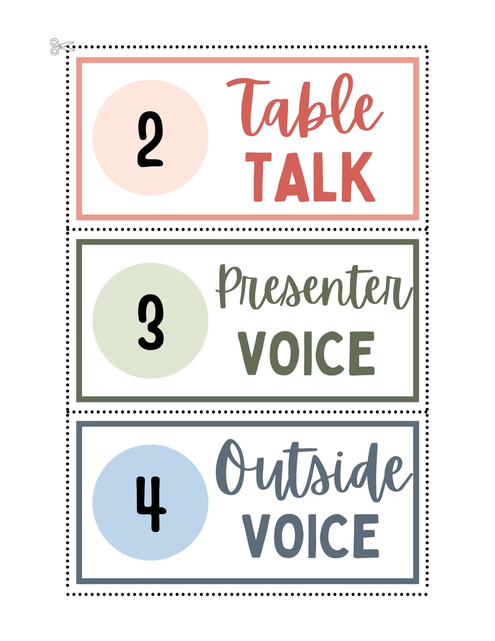Boho Back to School Voice Levels Sign Decor - Etsy