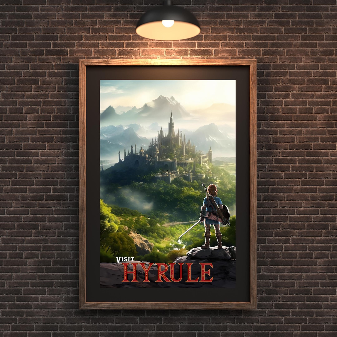 Hyrule Travel Poster. Gaming Poster Art - Legend of Zelda Poster Print ...