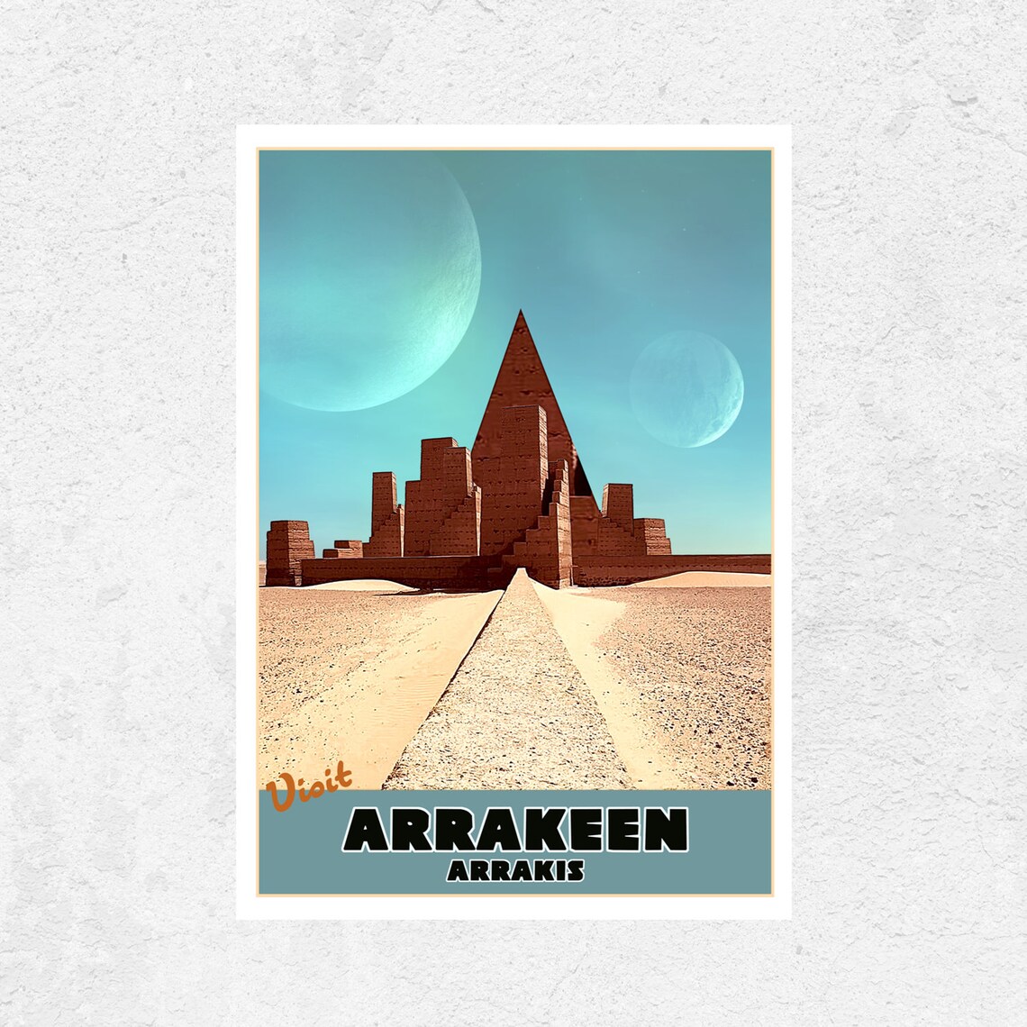Dune Frank Herbert Arrakeen City on the Desert Planet Arrakis Poster ...