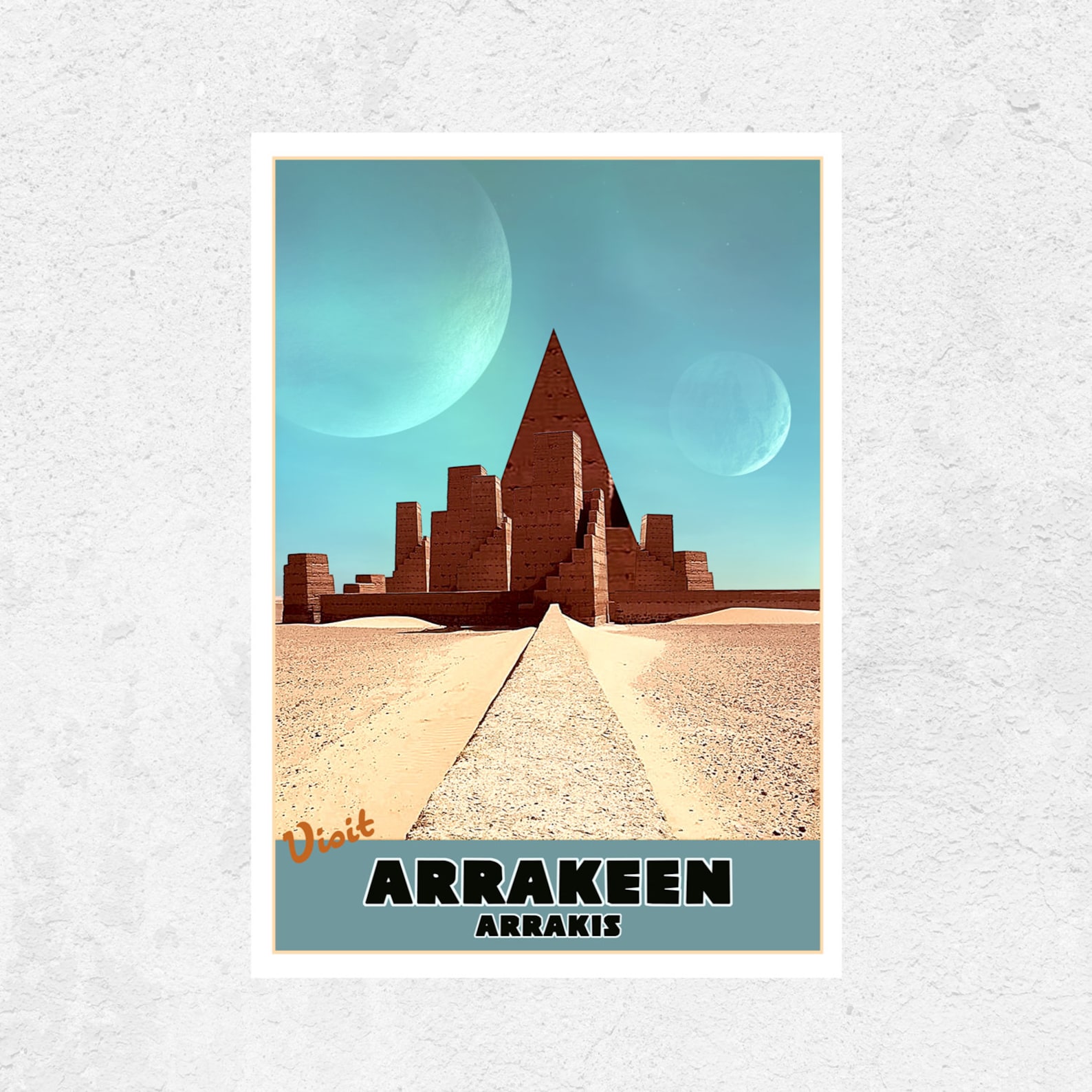Dune Frank Herbert Arrakeen City on the Desert Planet Arrakis Poster ...