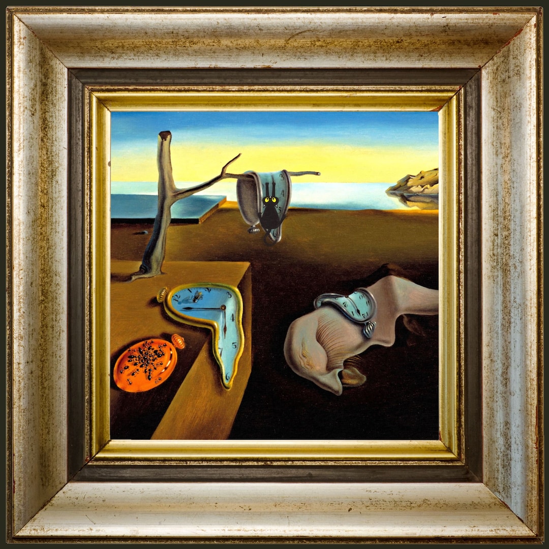 DIGITAL DOWNLOAD Dali Cat Print the Persistence of Memory, Cat Poster ...