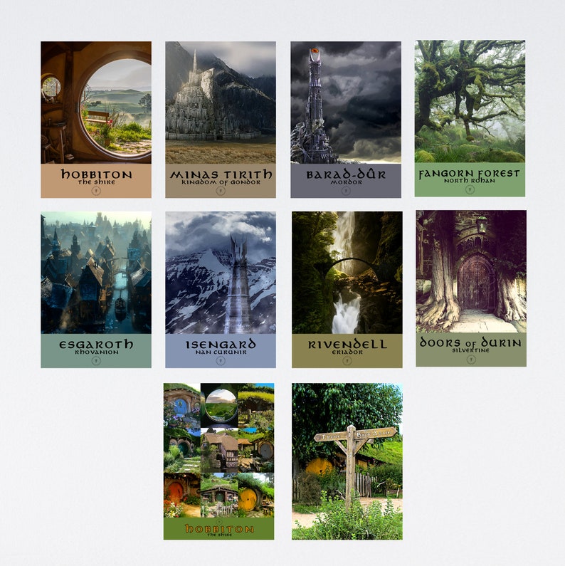 Hobbiton Sign Post Art Print: Lord of the Rings Inspired - Etsy