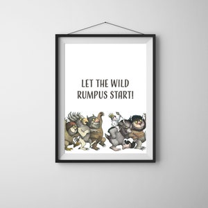 Wild Thing Quote Wall Art Printable Wild Things Decor Wild Things ...