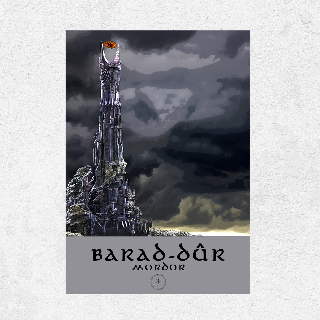 Barad-dûr LOTR Poster. Sauron's Tower in Mordor. J. R. R. Tolkien ...