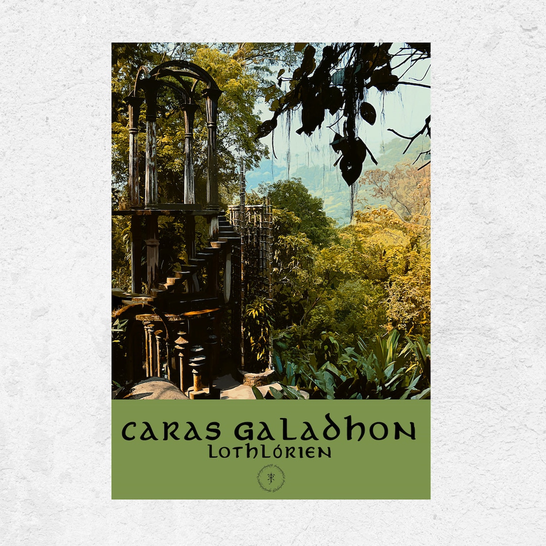 Lothlórien Elven Realm Poster. Lord of the Rings Art Print. Lórien ...