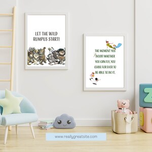 Wild Thing Quote Wall Art Printable Wild Things Decor Wild Things ...