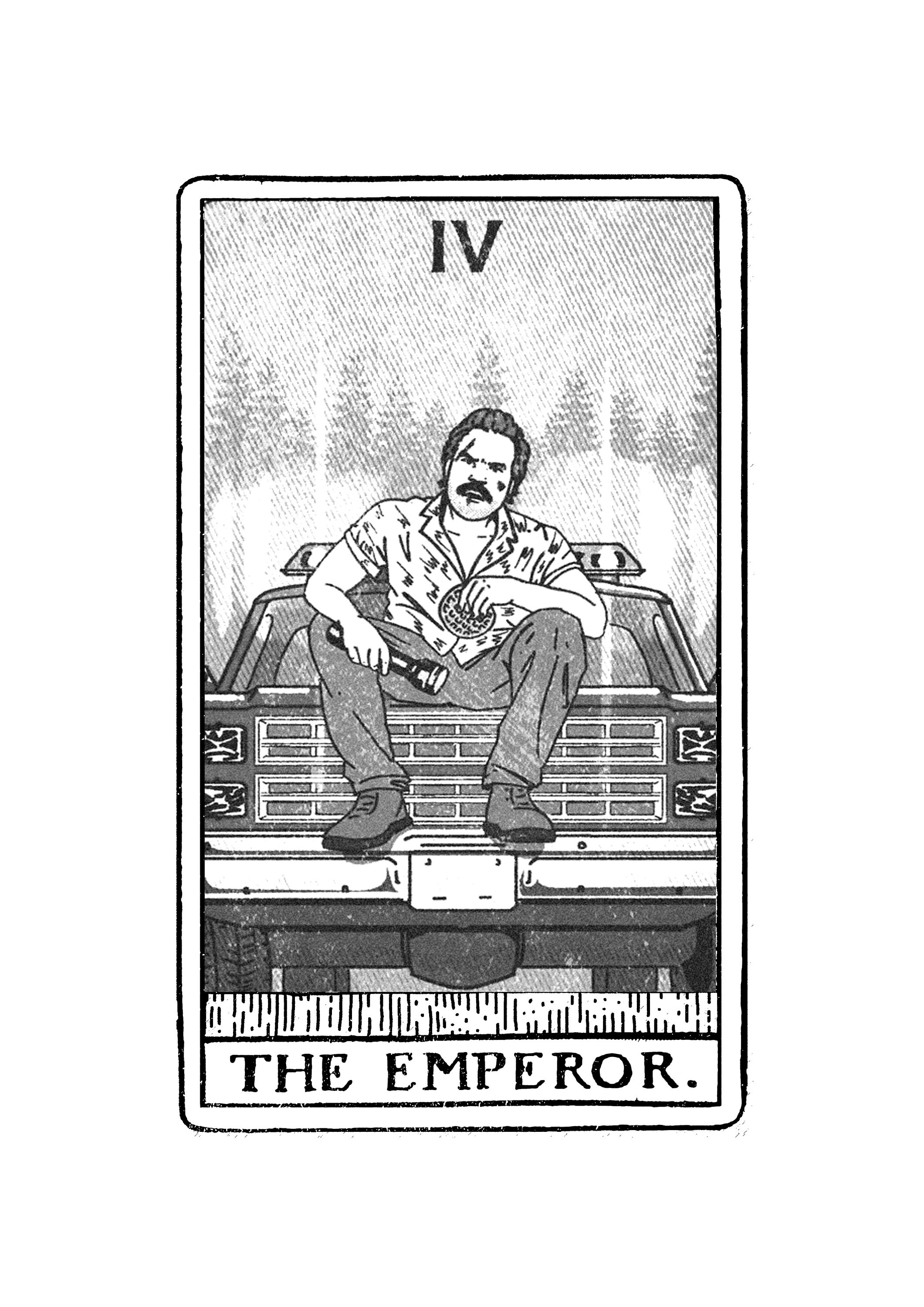 Jim Hopper the Emperor Tarot Card Poster. Tarot Wall Art - Etsy