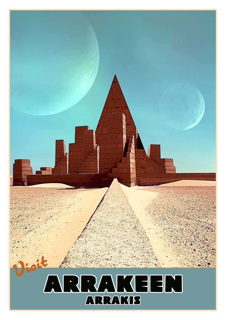 Dune Frank Herbert Arrakeen City on the Desert Planet Arrakis Poster ...