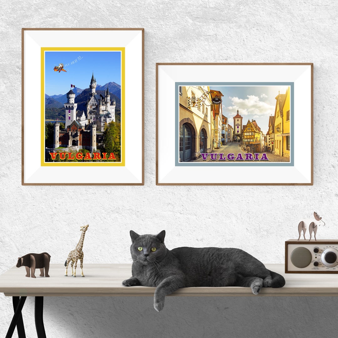 Set of 2 Vulgaria Travel Posters. Chitty Chitty Bang Bang Wall Art ...